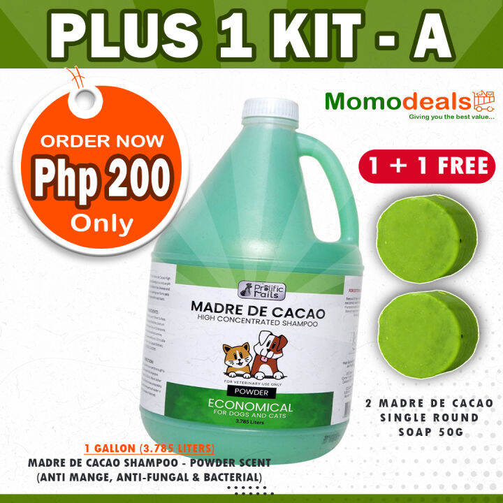 Prolific Tails Madre De Cacao Shampoo - Powder Scent 1 Gallon Anti ...