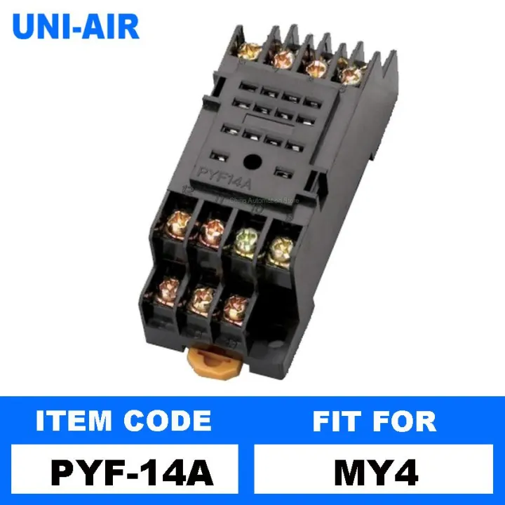 Uni-Air Relay Socket used for MY4 series Power Relays 14 PIN Models Item No. PYF-14A (OZ ...