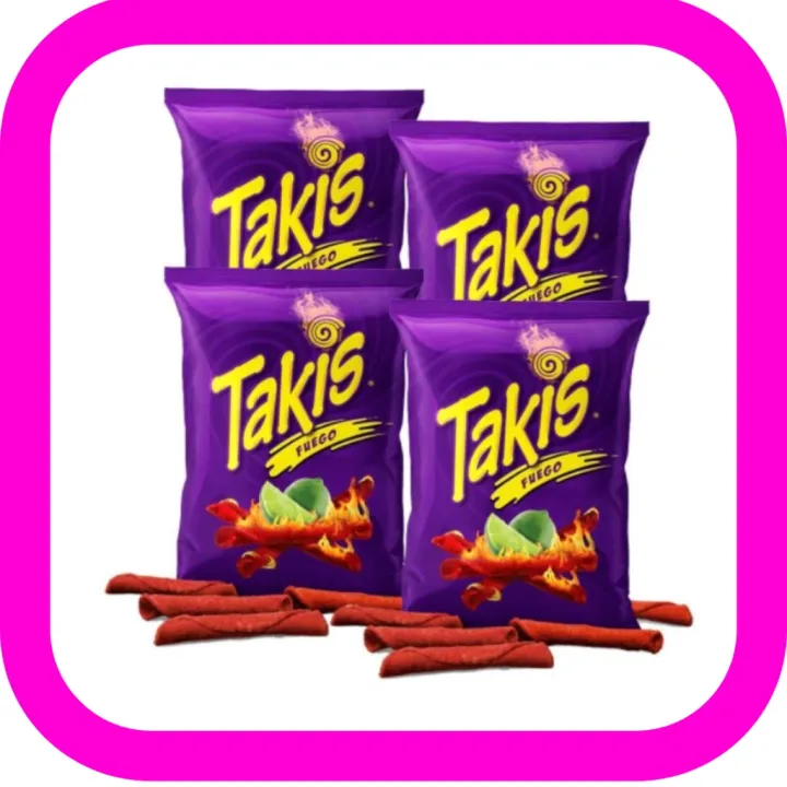 [Takis] Fuego Extreme Spicy Chips Hot Chili Pepper & Lime Tortilla ...