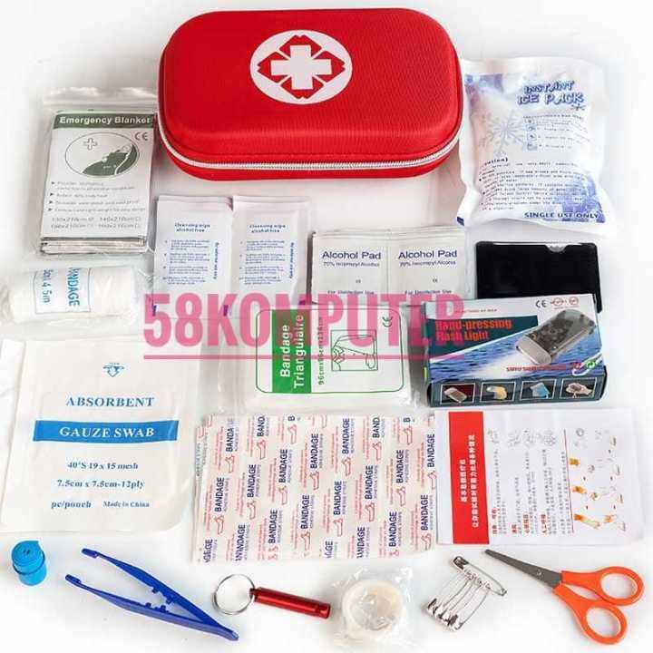 Perlengkapan P3k Komplit First Aid Kit 18 In 1 Alat Medis P3K Lengkap ...