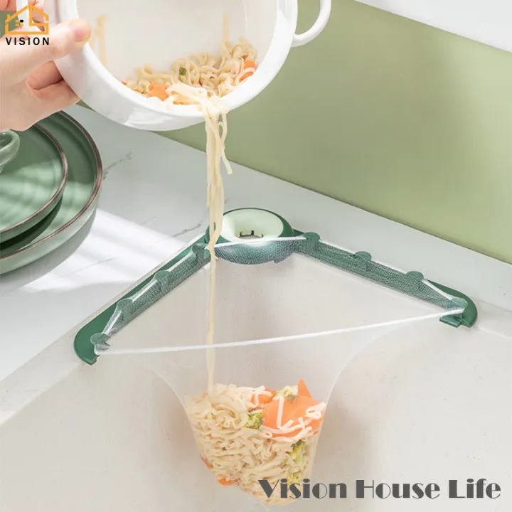 Vision Kitchen Sink Filter Screen Foldable Sink Triangle Drain Rack ...