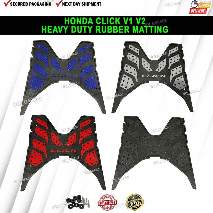 HONDA CLICK V1 V2 FOOTBOARD RUBBER MATTING HEAVY DUTY WITH COMPLETE ...