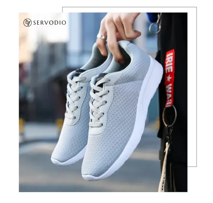 Servodio 36-44 Grey Sepatu Sneakers Casual Pria Wanita SV05 | Al ...