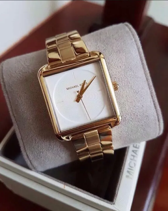 Guaranteed Original Michael Kors Lake White Dial Ladies Gold Tone Watch ...