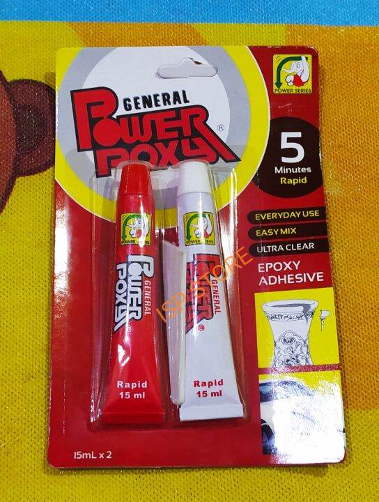 LEM EXPOXY MERK POWER POXY GLUE SEJENIS ARALDITE 5 MENIT 15ML LEM ARALDITE MERAH PUTIH Cocok ...