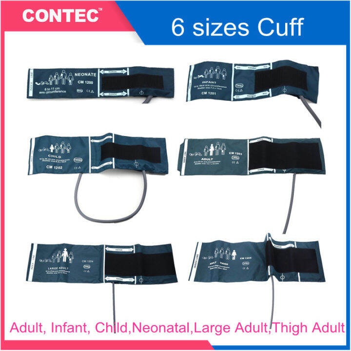 CONTEC 6 Sizes Reusable Blood Pressure Cuffs Adult/ Neonatal/Pediatric/child/adult large/adult ...
