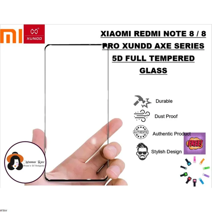 Xiaomi Redmi Note 8 8 Pro Xundd Axe Series Full Screen Tempered Glass ...
