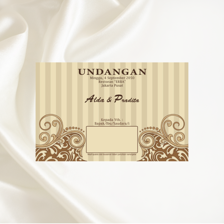 Blangko Undangan Kosong Pernikahan Erba Kartu BLANKO Simple 2212 (5 ...
