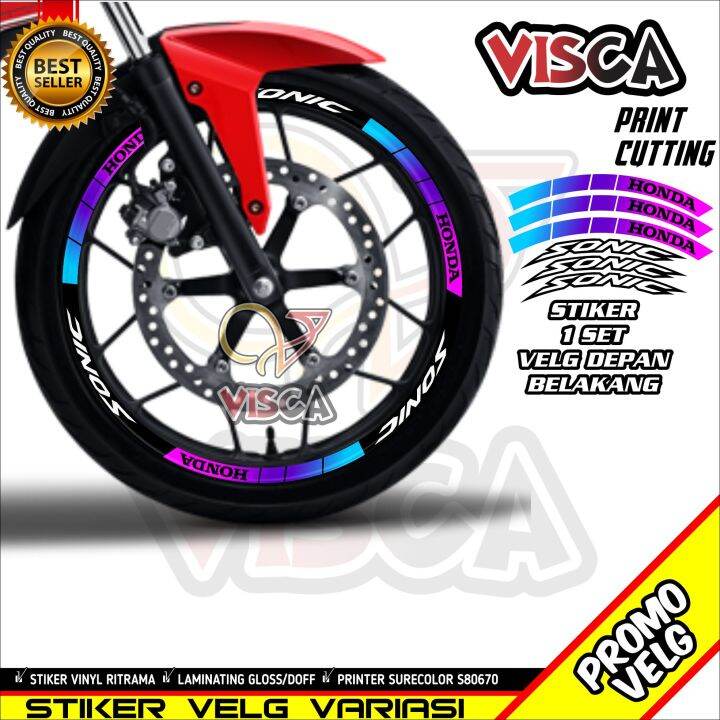 Stiker Velg List Velg Motor Stiker Velg Sonic Motif Sonic 002 Bunglon ...