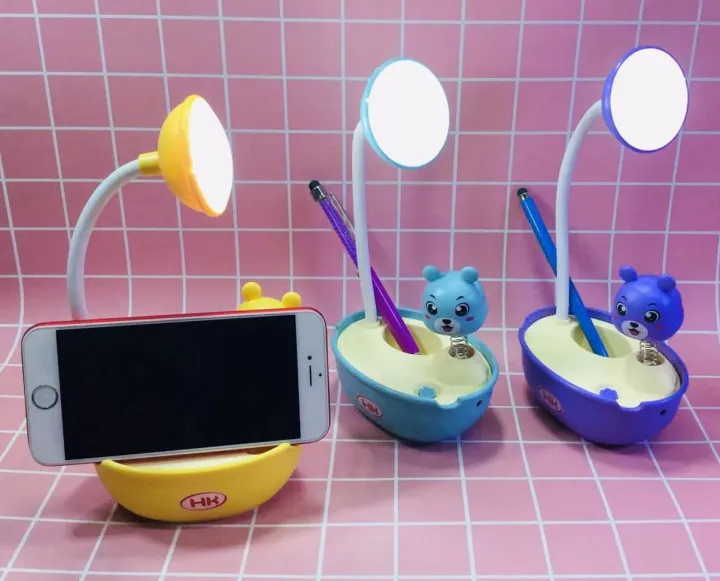 Cute Cartoon Character Mini Led Little Table Lamp Rechargeable Eye ...