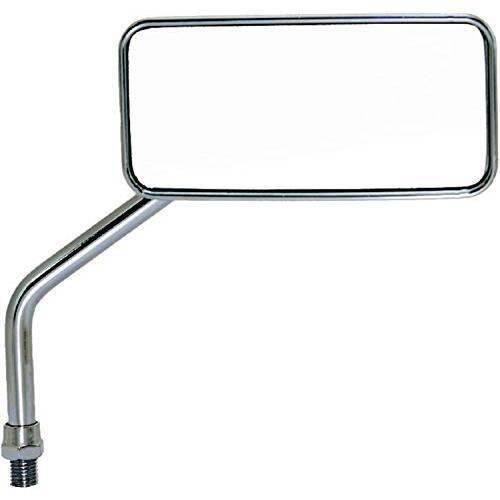 TANAX Bike Mirror Napoleon Custom Square Mirror Chrome Plated Right Side 10mm Positive Screw AC ...