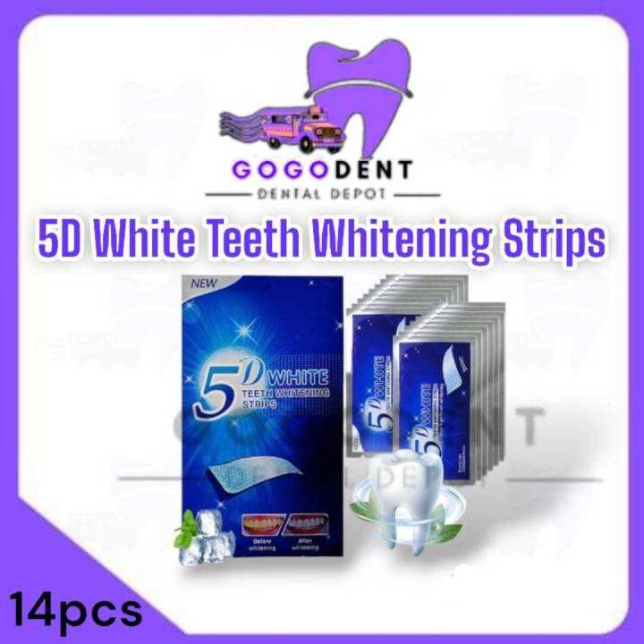 5D White Gel Teeth Whitening Strips (14Pcs) | Lazada PH
