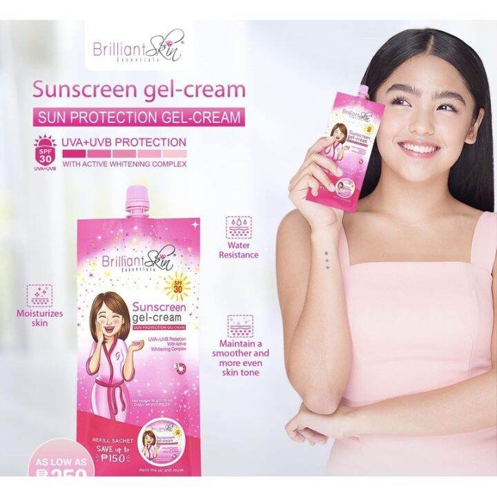 【New】 Authentic Brilliant Sunscreen SPF 30 50g Sachet | Lazada PH