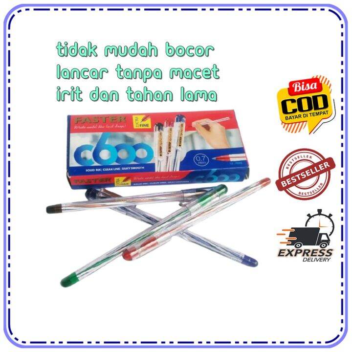 BALLPOINT FASTER C600 / PULPEN FASTER PULPEN ANTI MACET PULPEN FASTER ...