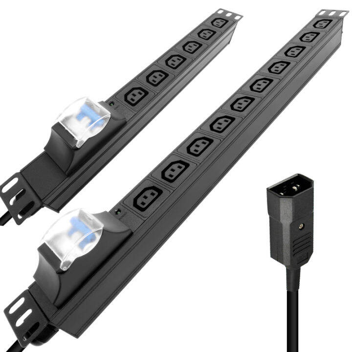 PDU power strip network cabinet rack 2-16AC C13 socket 16A air switch 2 meter extension cable ...