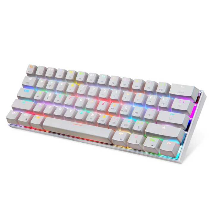 Motospeed CK62 61 Keys RGB Mechanical Keyboard USB Wired BT Dual Mode ...