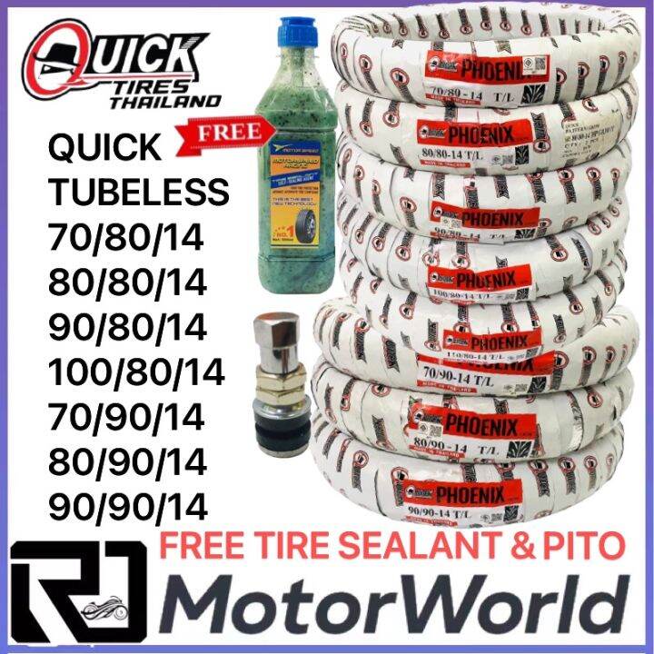 Quick PhoenixFREE TIRE SEALANT & PITO Motorcycle Tire Tubeless by 14 ...