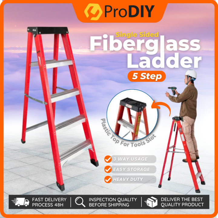 Tangga 5 Step Ladder 1.5m 4.92ft Step Tangga Aluminium Single Sided ...