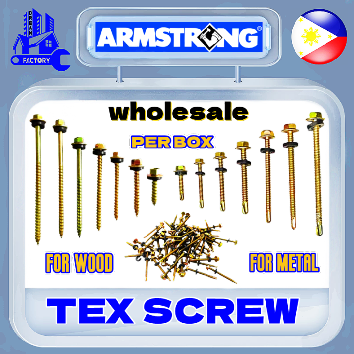 ARMSTRONG TEX SCREW FOR METAL/WOOD SOLD PER BOX SIZES: ( 25mm,35mm,45mm ...
