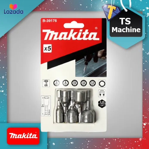 MAKITA B-39176 ชุดลูกบล็อค ชุดดอกไขควงหัวลูกบล็อค 5 ดอก/ชุด แท้ ...