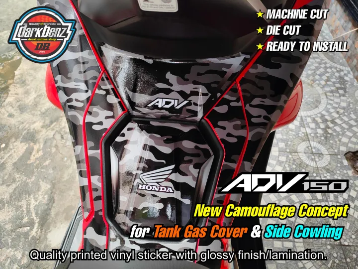 NEW CAMOUFLAGE CONCEPT DESIGN - HONDA ADV 150 PRINTED VINYL STICKER ...