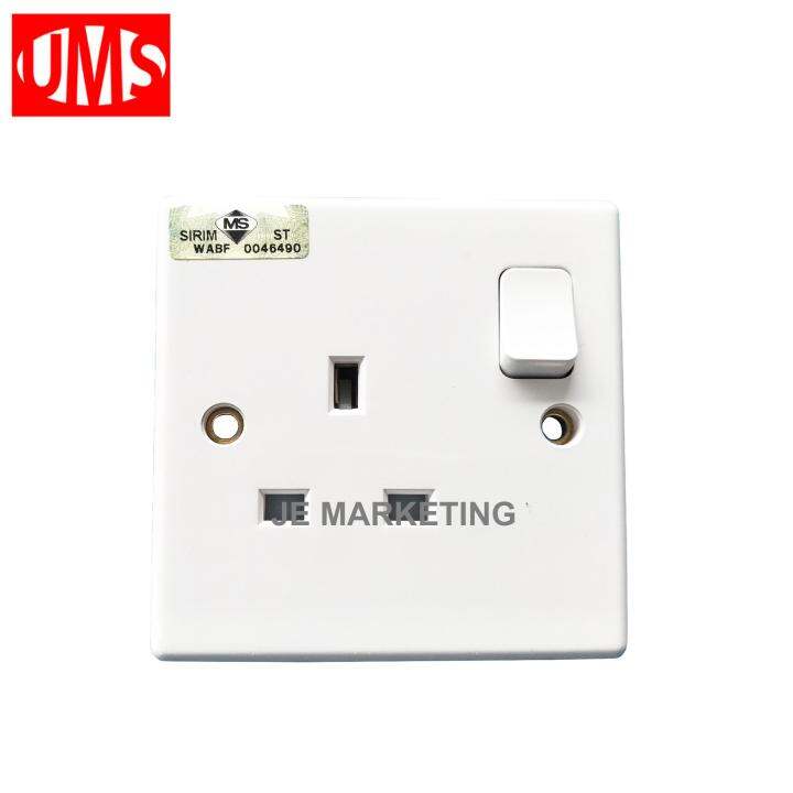 UMS SINGLE SWITCH SOCKET OUTLET 13A 2913A-R1 | Lazada