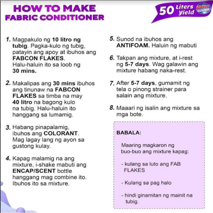 WISE CLEANER DIY FABCON KIT [P10] | Lazada PH