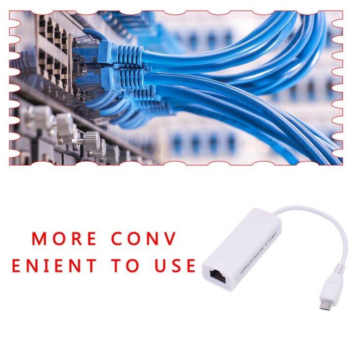 Micro USB To Ethernet Cable Interface Ethernet Adapter OTG Wired ...
