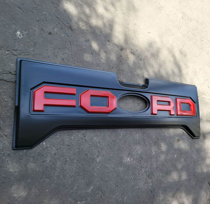 Ford Ranger Rear Cladding with Hole (Red Font) | Lazada PH