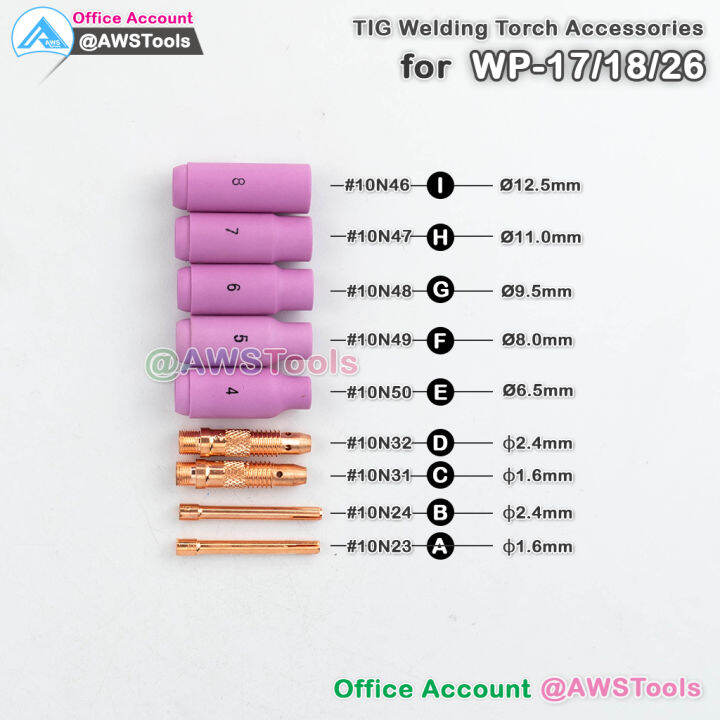 WP-26 อะไหล่ หัวเชื่อม อาร์กอน สำหรับ หัวเชื่อม(Torch) รหัส WP-17/18/26 ...