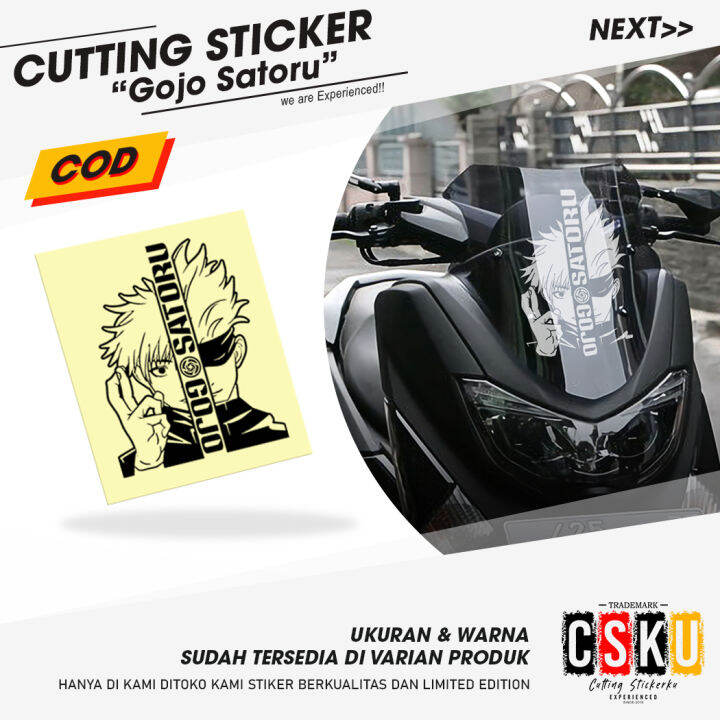 Cutting Stiker Gojo Satoru Variasi Motor Mobil Sticker Anime Jepang ...