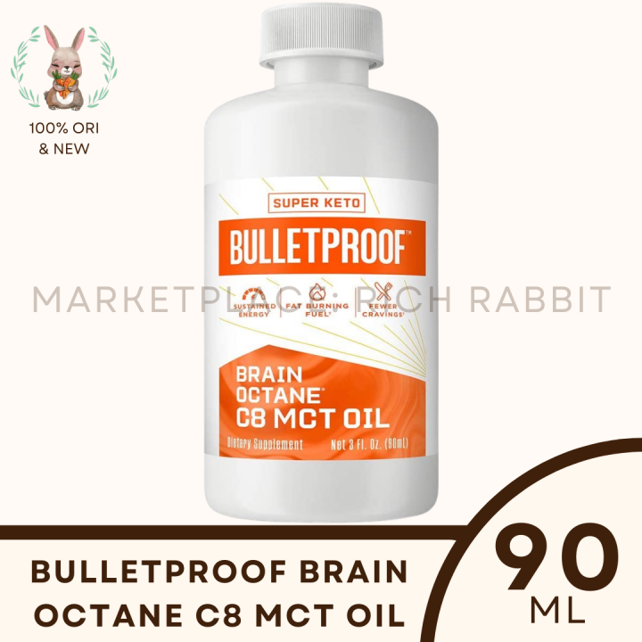 Bulletproof Brain Octane C8 MCT Oil Dietary Supplement Suplemen 90 ML ...