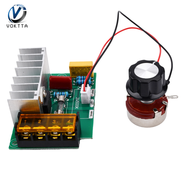 VOKTTA AC 0-220V 4000W Motor Speed Controller SCR Electronic Voltage ...