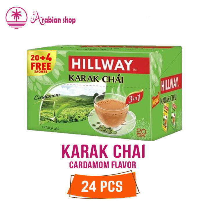 Arabian shop: karak chai / milk tea 3in1 with cardamom flavored (24 pcs ...