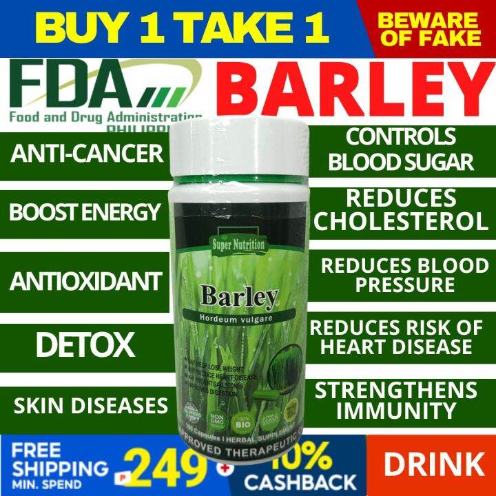 BARLEY CAPSULE ORIGINAL PURE 100 CAPSULES FDA APPROVED BARLEY CAPSULE ...