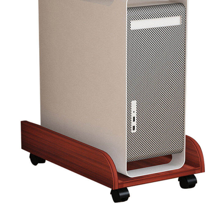 Computer Tower Stand Universal Mobile Wooden Ergonomic Widened Rounded ...