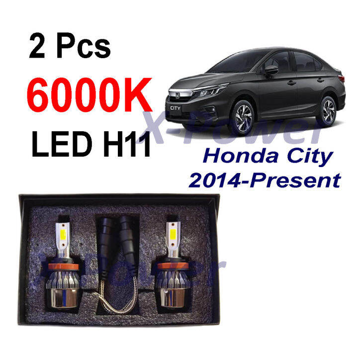 Honda City H11 Car LED Headlamp LED Headlight Bulb 2Pcs 6000K xpower ...