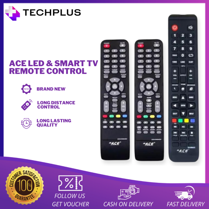 TechPlus Replacement Remote Control for ACE LED & Smart TV | Lazada PH