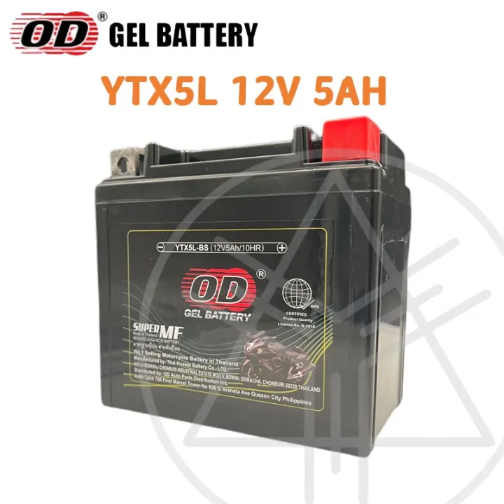 Factory direct sales ⭐️Ready Stock⭐️OD Battery YTX5L（12V 5AH ...