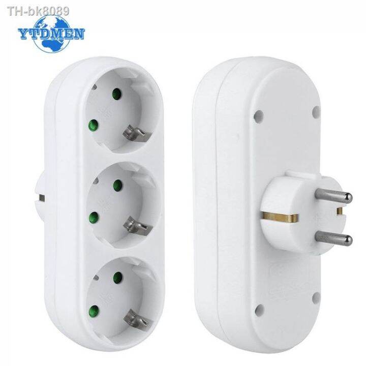 3 Hole Multiple Plug Power Strip Socket Distribution Adapter EU Type ...