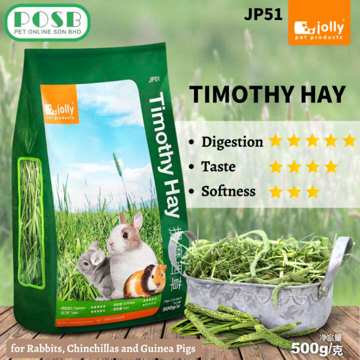 Jolly Timothy Hay for Rabbits, Chinchilla and Guinea Pig 500g / Makanan ...