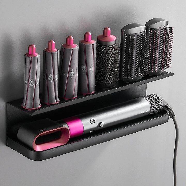Blower curling iron receive rack mounts the bathroom the dyson punch ...