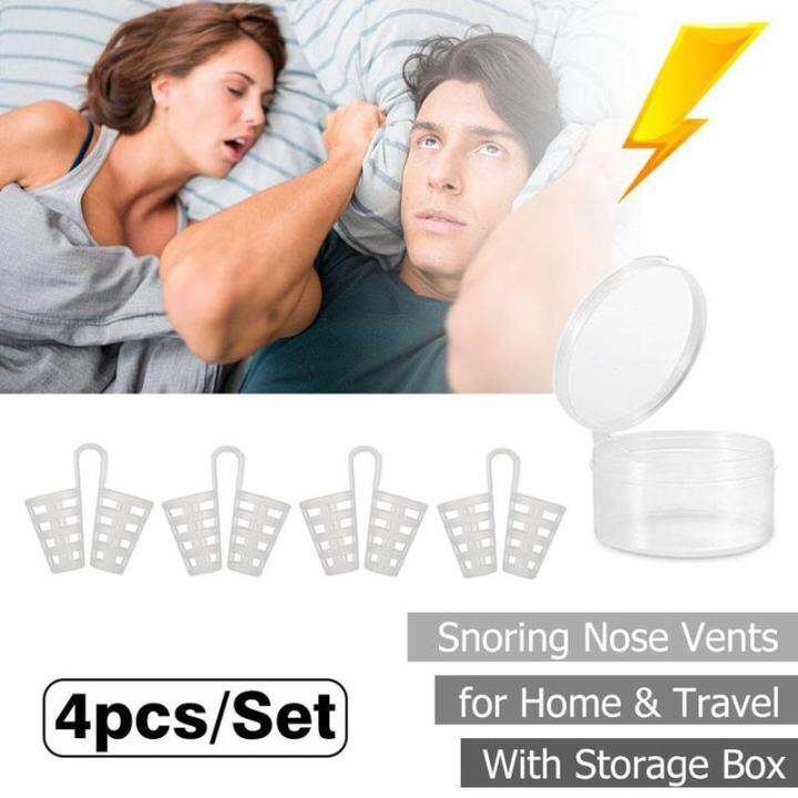 Snore Relief Nasal Dilator - 4 Pcs/Set, Anti Snoring Nose Clips for ...