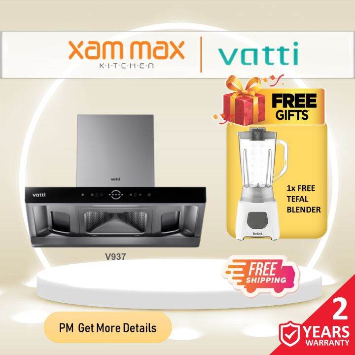 Vatti V937 - “Triple Intake Series” T Type Cooker Hood / High Suction 2500m3/h | Lazada