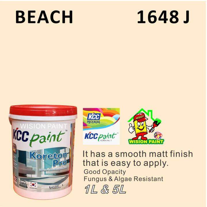 BEACH 1648 J ( 1L OR 5L ) KCC PAINT INTERIOR KORETON PRO PROFESSIONAL ...