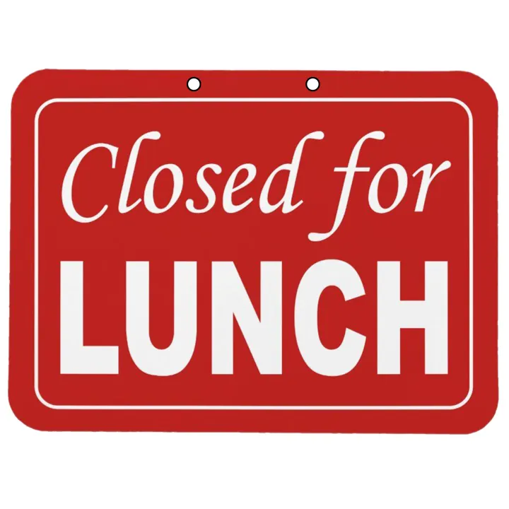 Closed for Lunch - Red - Laminated Signage Waterproof - A4 Size | Lazada PH