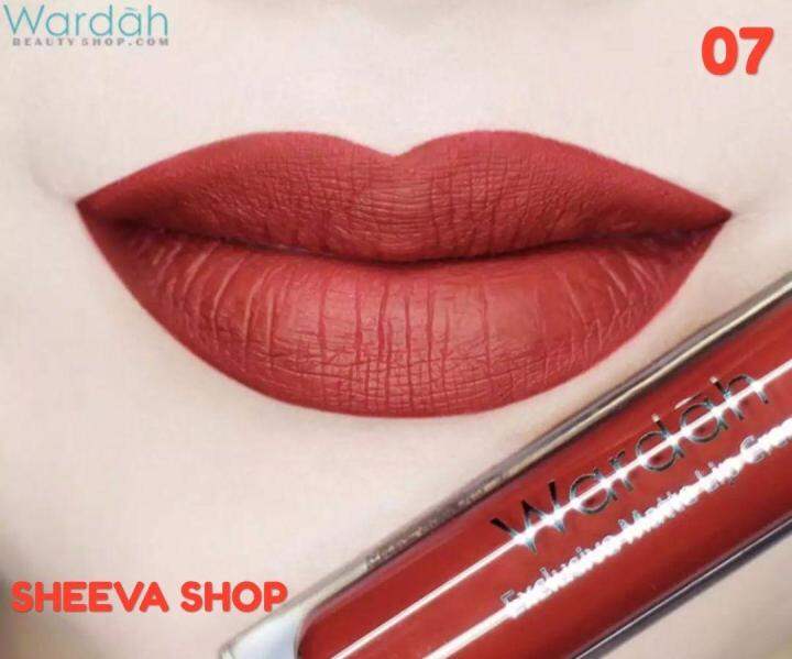 Wardah exclusive matte lip cream 07 hello ruby original | Lazada Indonesia