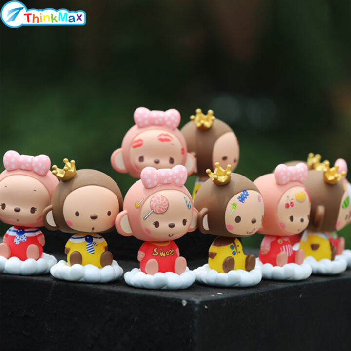 Thinkmax น่ารักมงกุฎลิงเครื่องประดับ B Obble HEAD สร้างสรรค์รูปการกระทำ ...