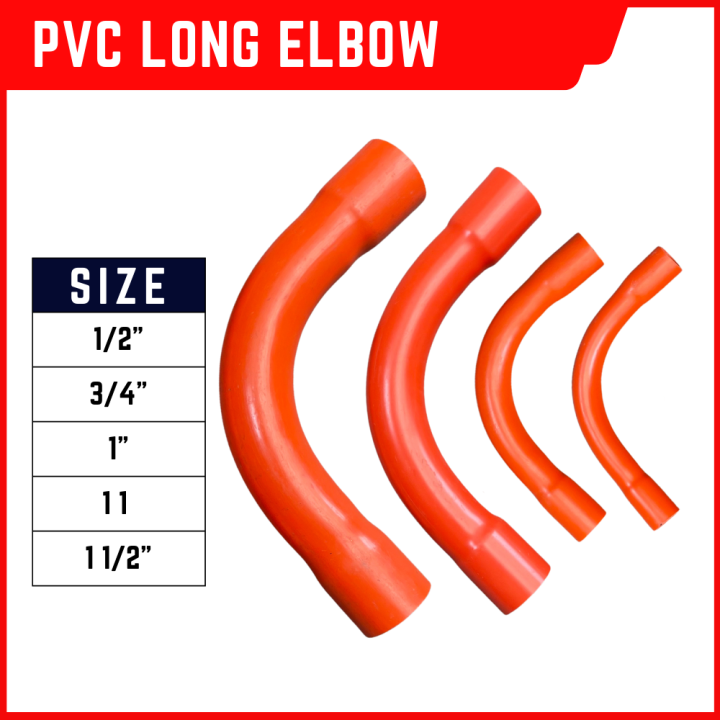 Electrical Orange Long Elbow PVC Fittings (Sizes: 1-1/4", 1-1/2" and 2 ...