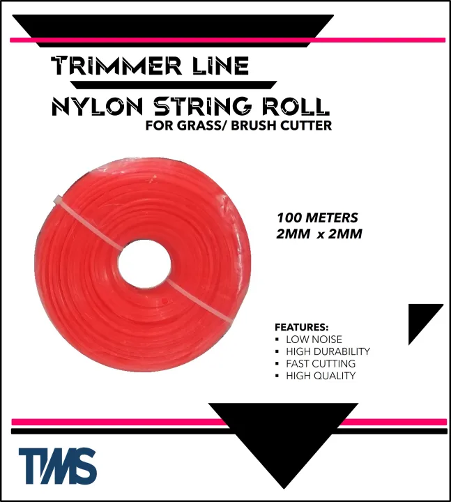 TRIMMER LINE Nylon String Roll for Grass Cutter / Brush Cutter 100 ...